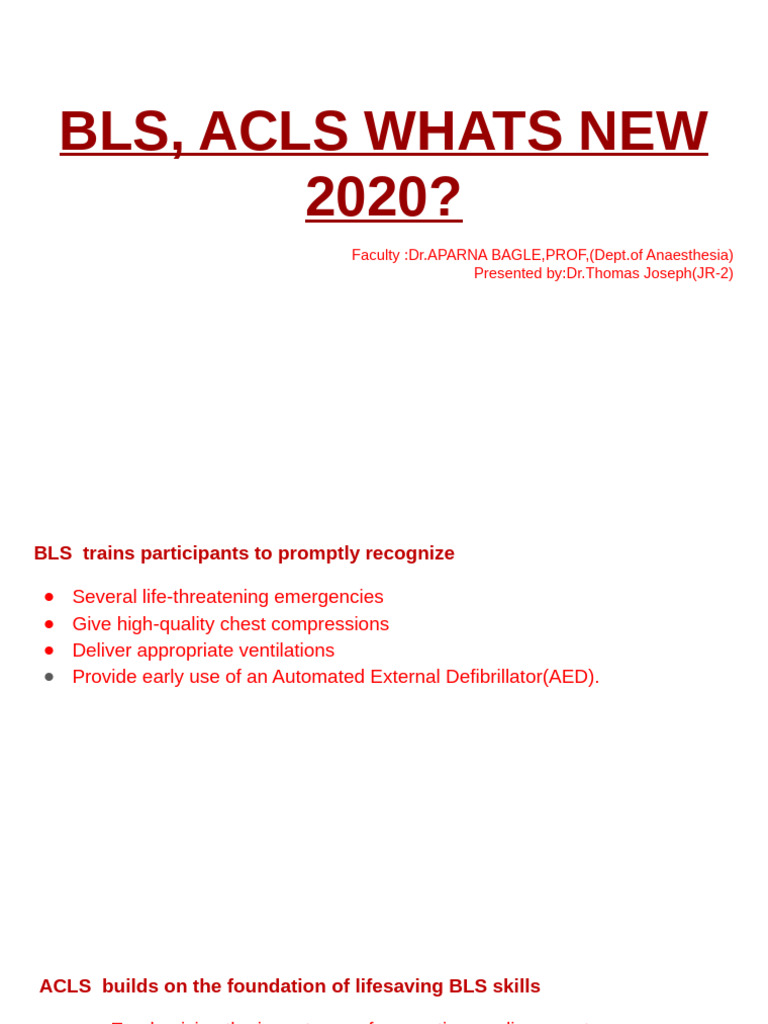 2020 BLS and ACLS Guidelines Update | PDF | Cardiopulmonary ...