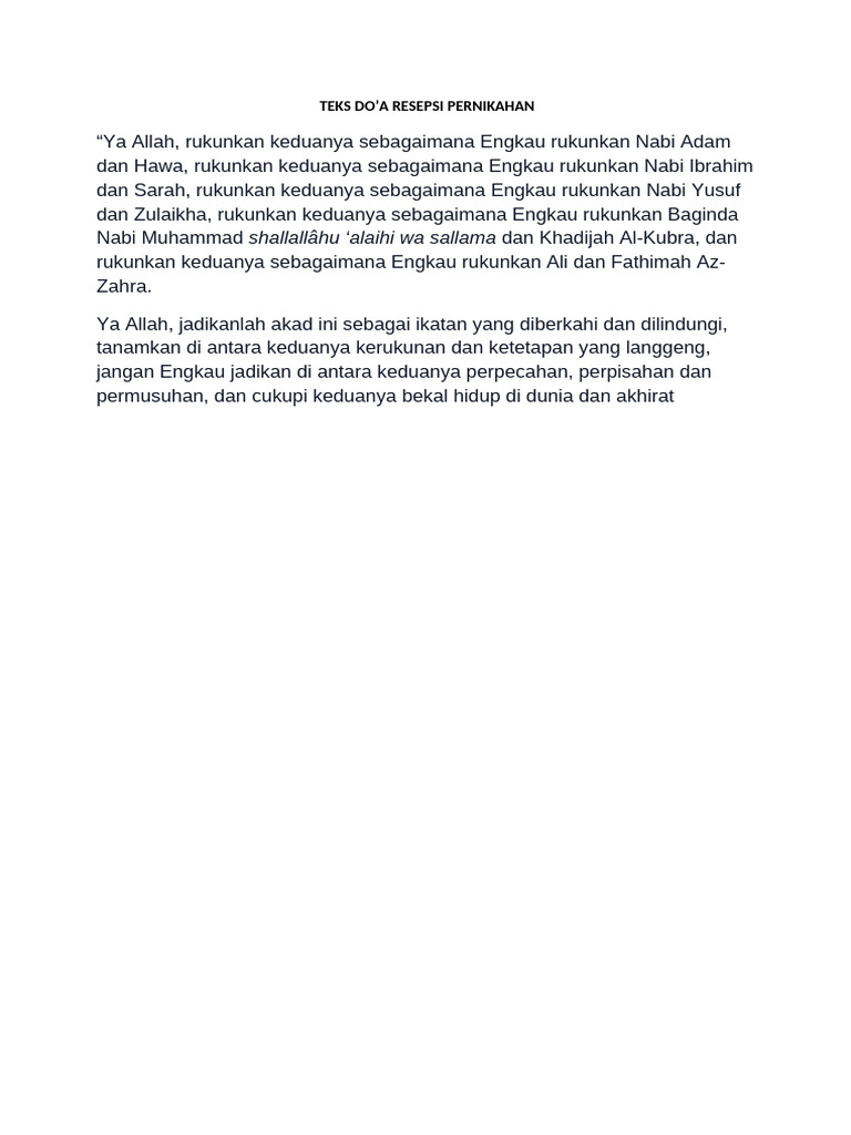 Teks Do'a | PDF