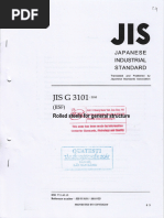 JIS G3101-2020 - Dual Language | PDF | Extrusion | Sheet Metal