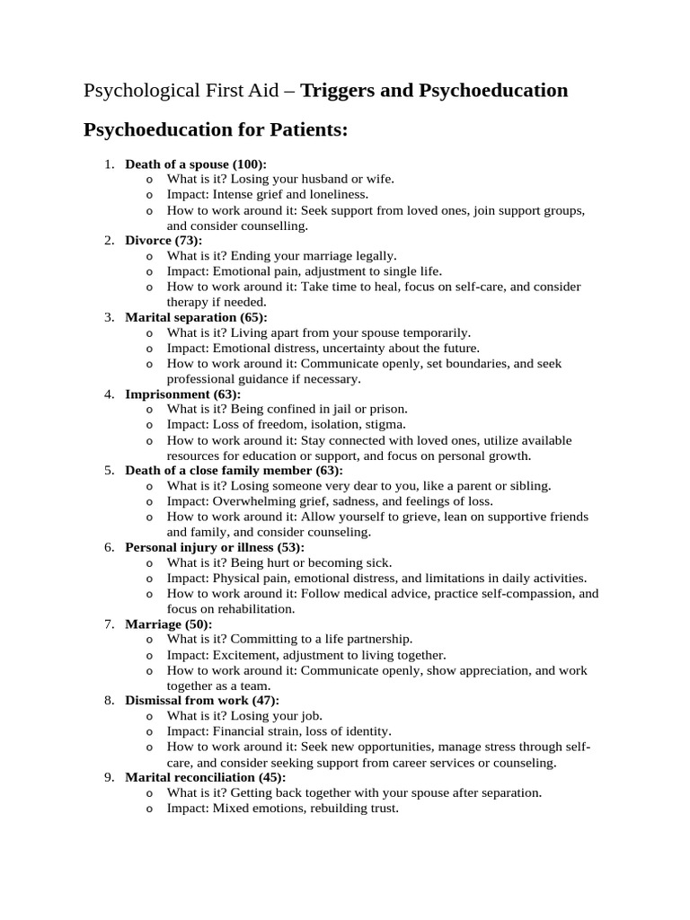 Psychological First Aid | PDF | Grief | Anxiety