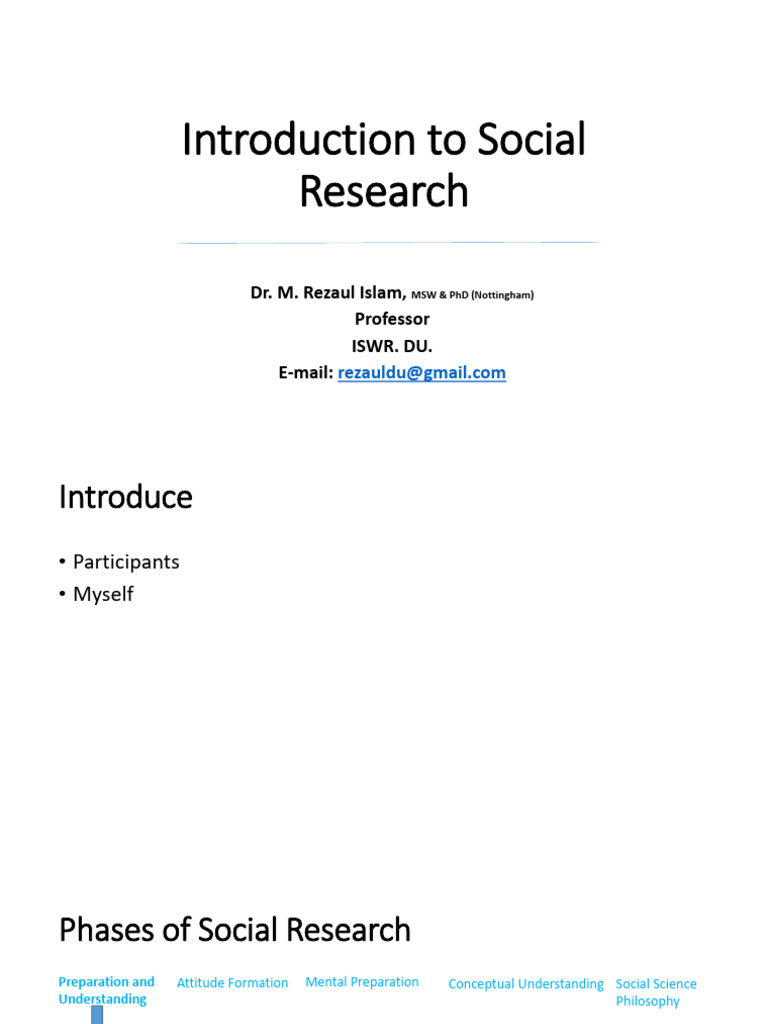 Introduction To Social Research | PDF | Methodology | Reality