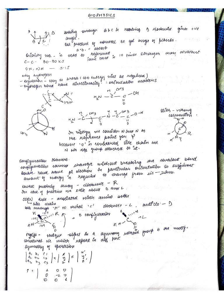Goddess Sejal Biophysics Notes | PDF