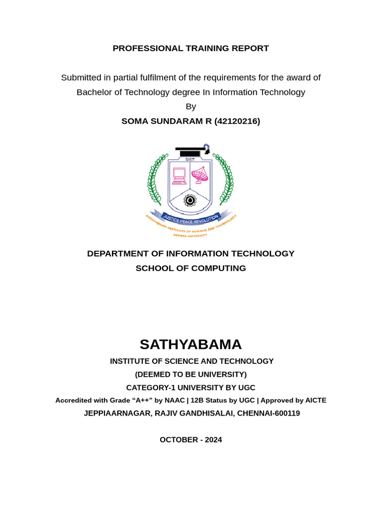 Professional Training Report | PDF | Augmented Reality | Virtual Reality