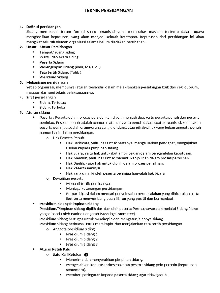 Teknik Persidangan | PDF