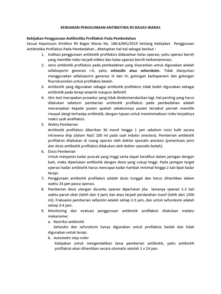 Contoh Kebijakan PPRA | PDF