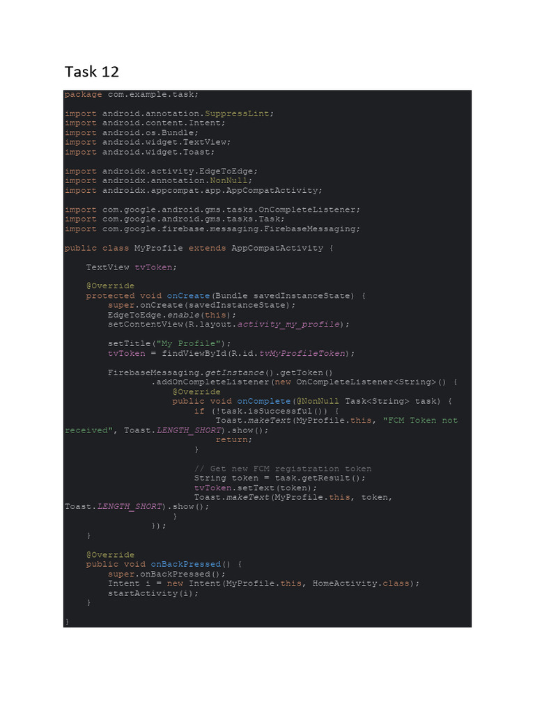 Task 12 | PDF | Computers