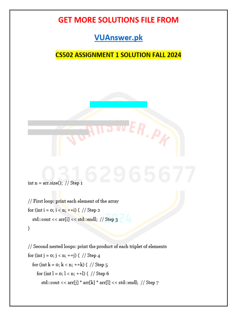 CS502 Assignment 1 Solution Fall 2024-1 | PDF | Integer (Computer Science) | Computer Programming