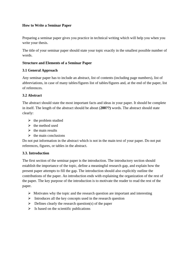 Seminar Paper Writing Guide | PDF | Analysis | Hypothesis