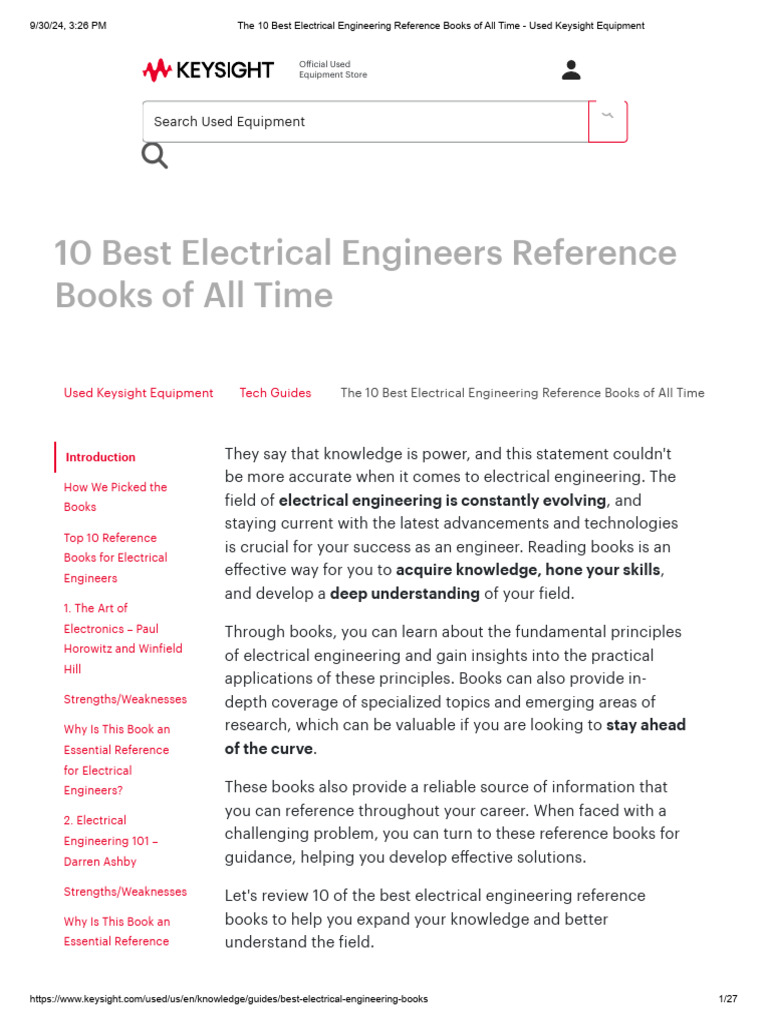 The 10 Best Electrical Engineering Reference Books of All Time - Used ...