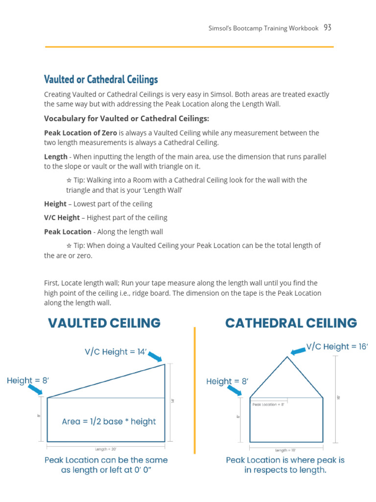 Simsol Vaulted and Cathedral Ceilings Guide | PDF