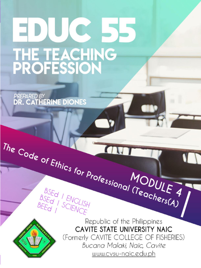 Code of Ethics for Teachers Guide | PDF | Teachers | Dignity