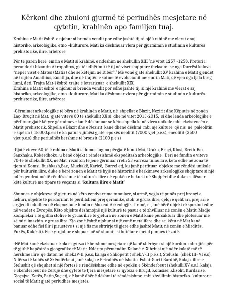 Detyra e Historis | PDF