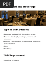 F&B Department Hierarchy and Roles | PDF | Waiting Staff | Foodservice