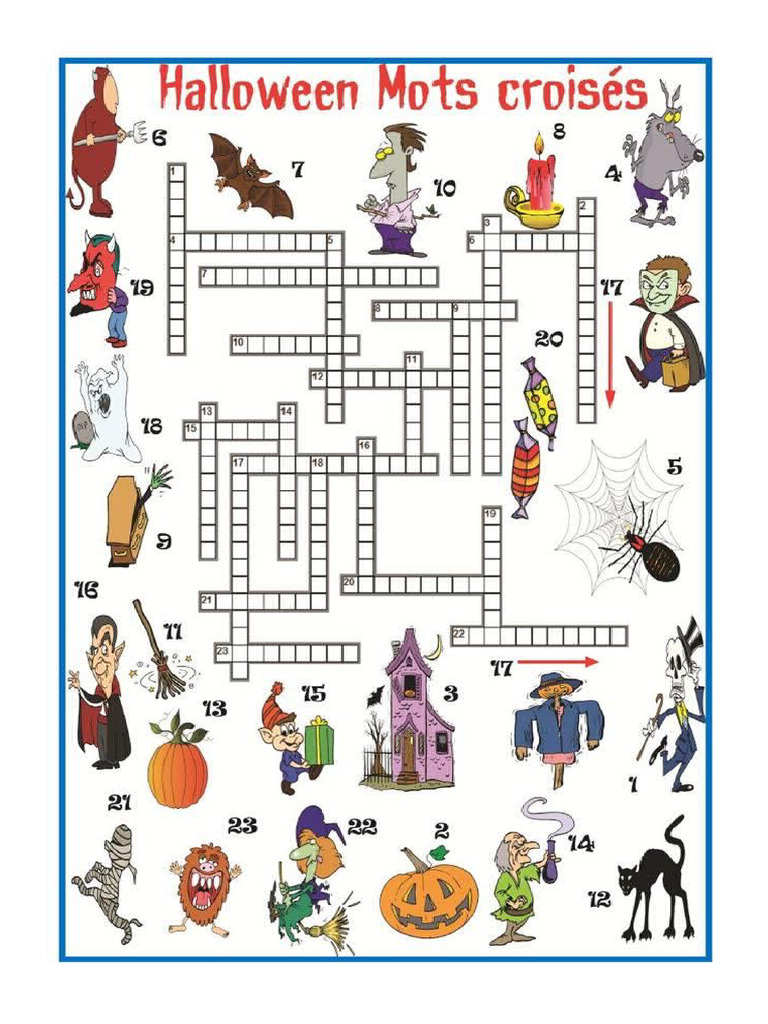 Vocabulaire Halloween Mots Croisés | PDF