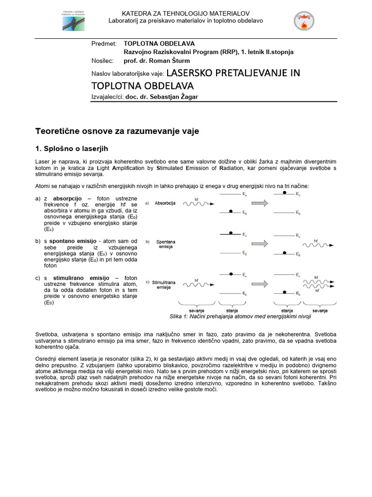 RR - TO - Laserska Toplotna Obdelava | PDF