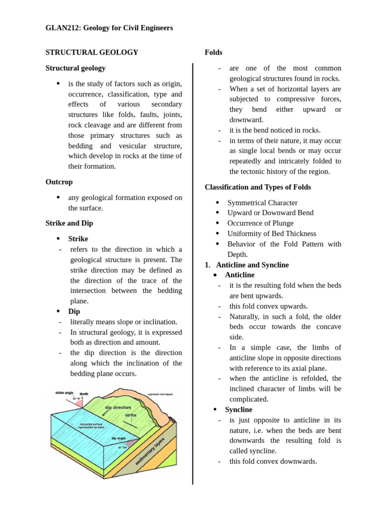 Geology For Civil Engineers Semis | PDF | Fault (Geology) | Geology