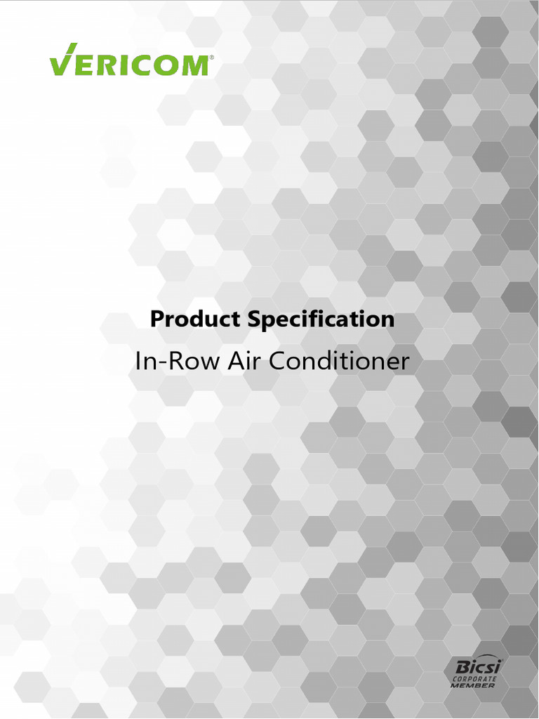 Vericom In-Row Air Conditioner Product Specification 2023 V1.0 | PDF ...