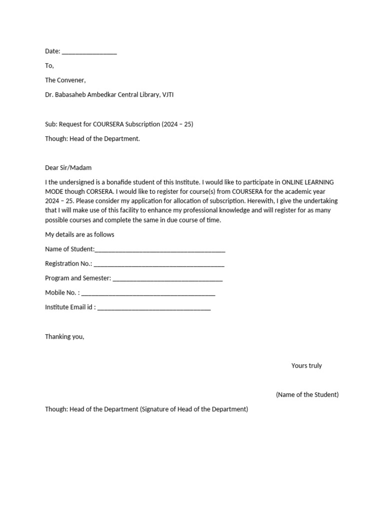 Format Coursera Course Request | PDF