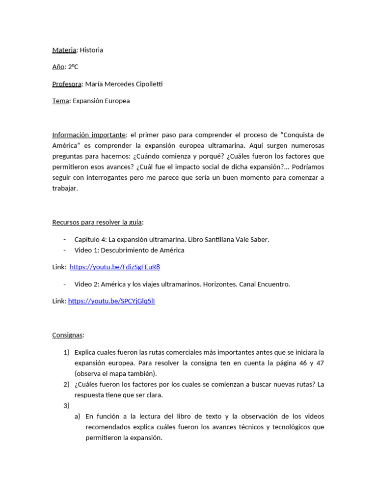 Gu A de Aprendizaje-Expansi N Europea-1 | PDF | Mapa