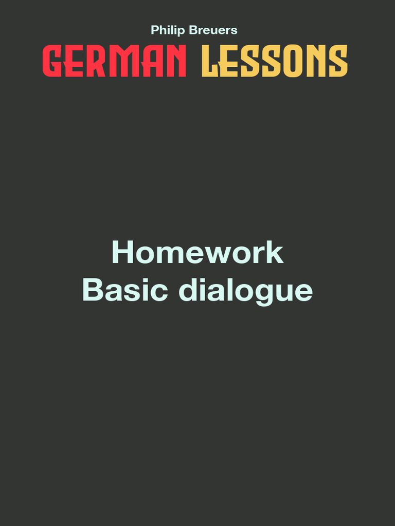 Homework Basic Dialogue | PDF