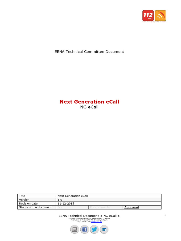 Next Generation ECall | PDF | Ip Multimedia Subsystem | Modem
