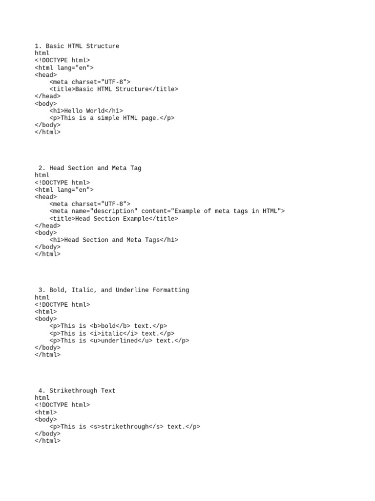 4webdesign html programs | PDF | Html | Html Element 4webdesign html programs | PDF | Html | Html Element