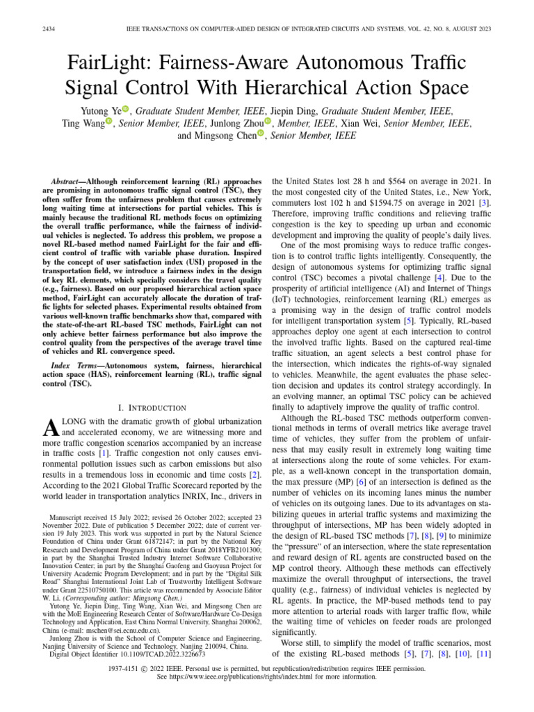5 FairLight - Fairness-Aware Autonomous Traffic Signal Control With Hierarchical Action Space ...