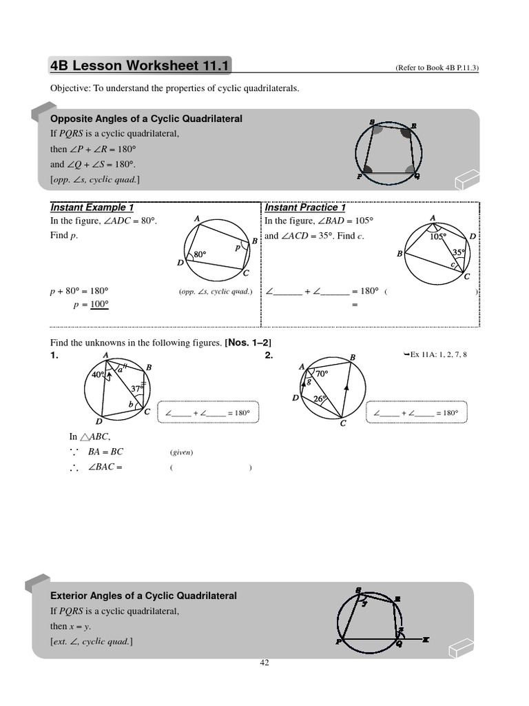 F4 cyclic quad | PDF | Elementary Geometry | Euclidean Geometry