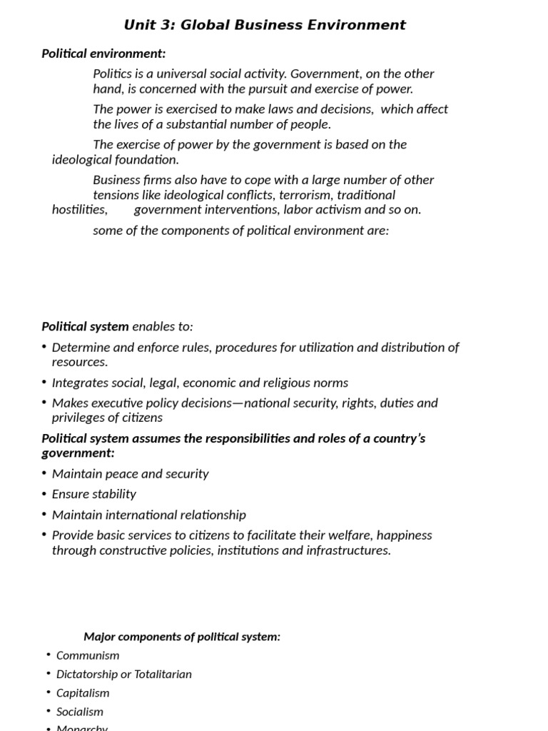 Introduction To International Business-Unit 3 | PDF | Non Tariff ...