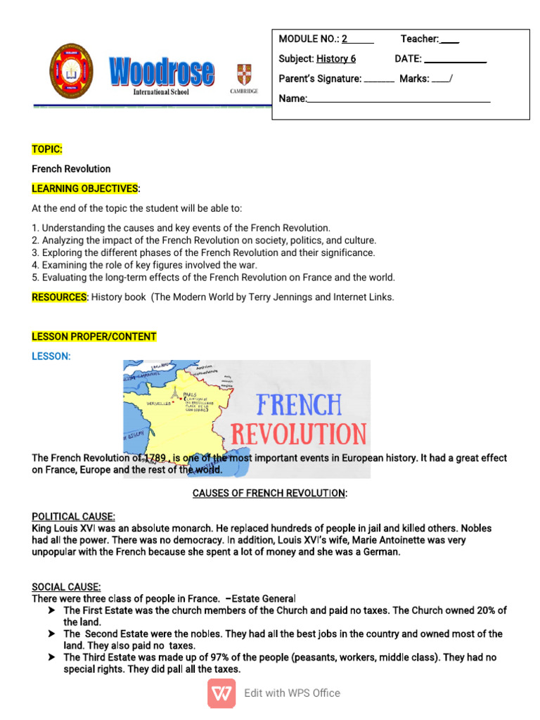 Share French Revolution Module | PDF | Reign Of Terror | French Revolution