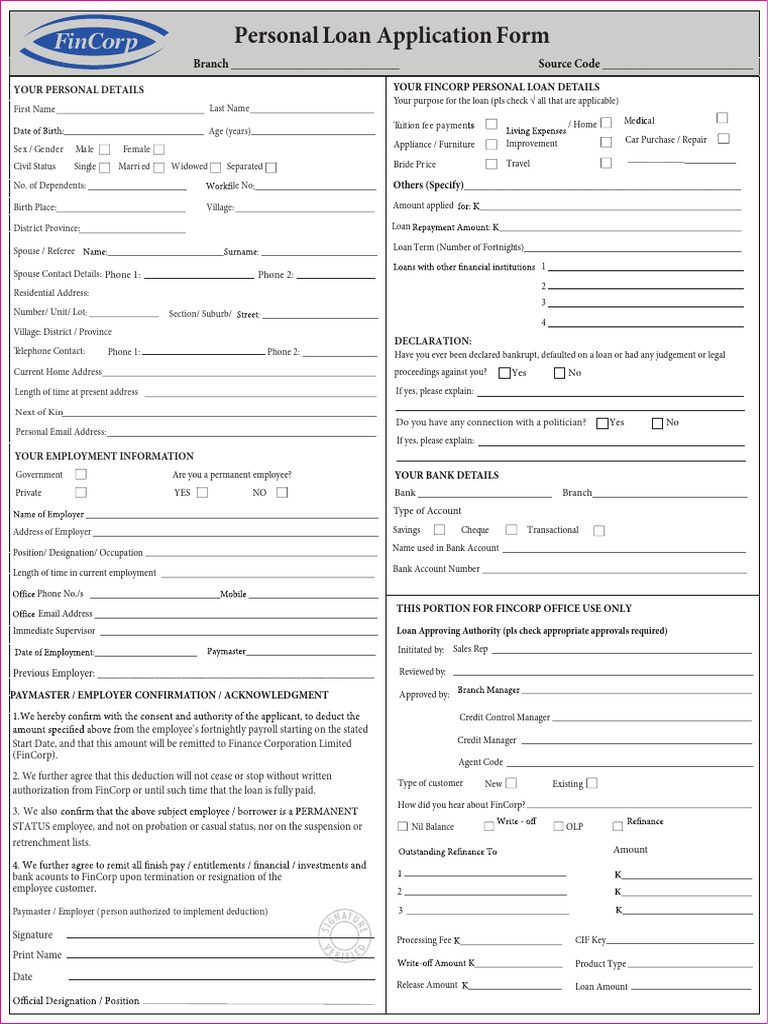 Consumer Loan Application FormEDIT1 | PDF | Loans | Credit