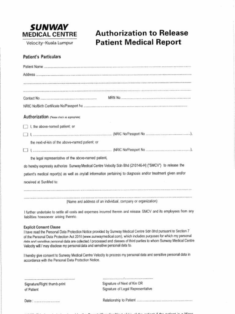 Consent - Form - Sunway Velocity | PDF