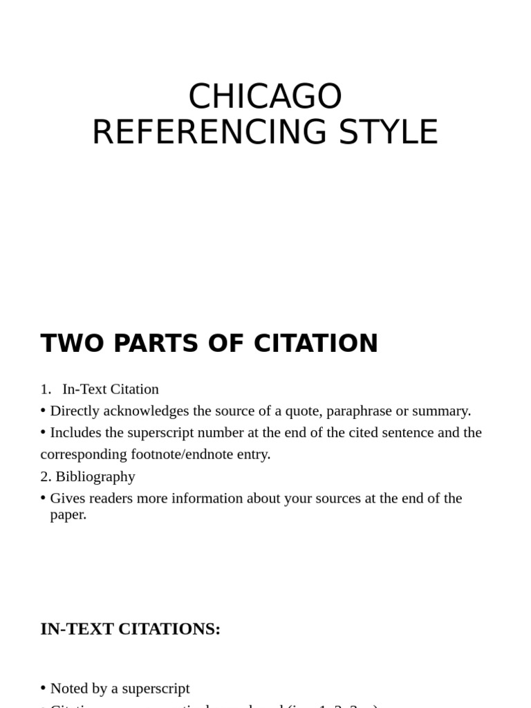 Chicago Referencing Style | PDF | Note (Typography) | Citation
