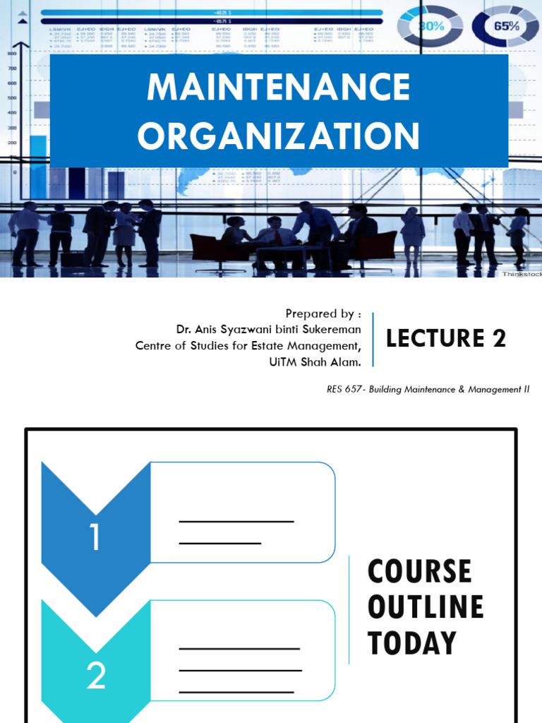Res 657 - Lecture 2 Maintenance Organisation | PDF | Goal | Leadership
