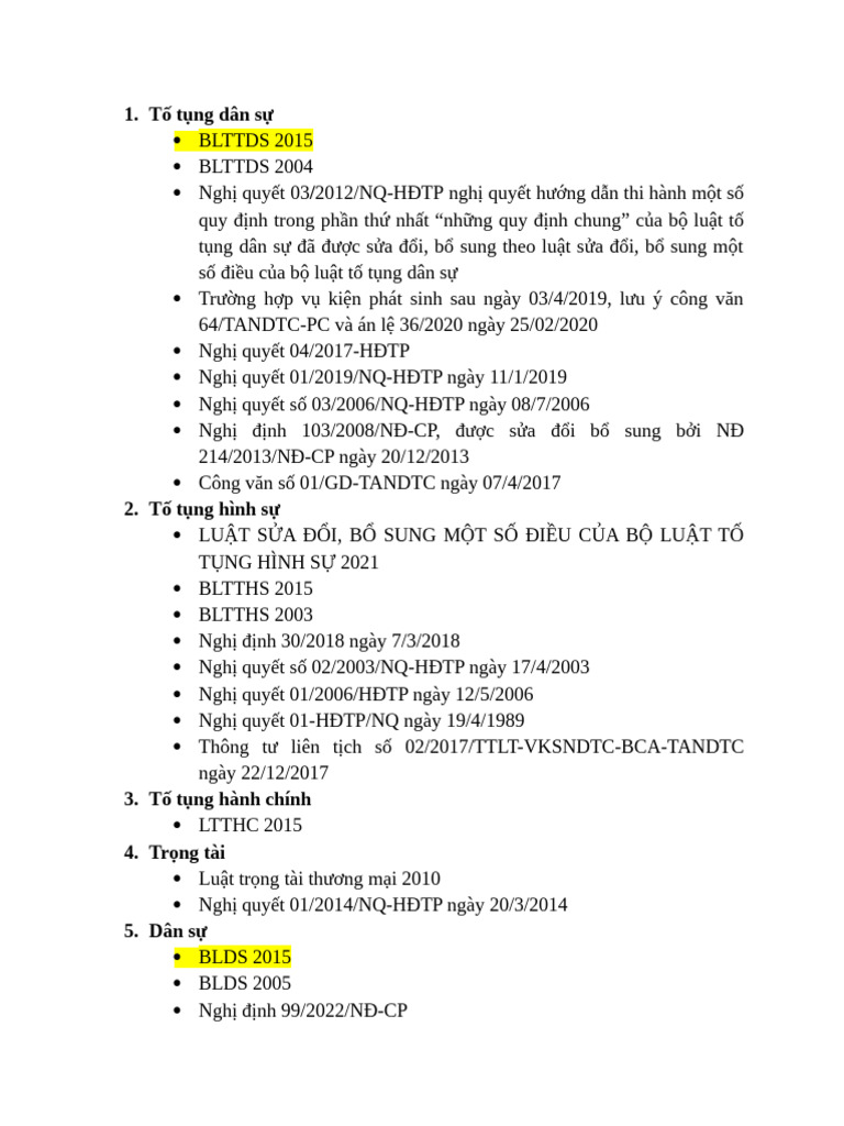Checklist tài liệu thi LS | PDF