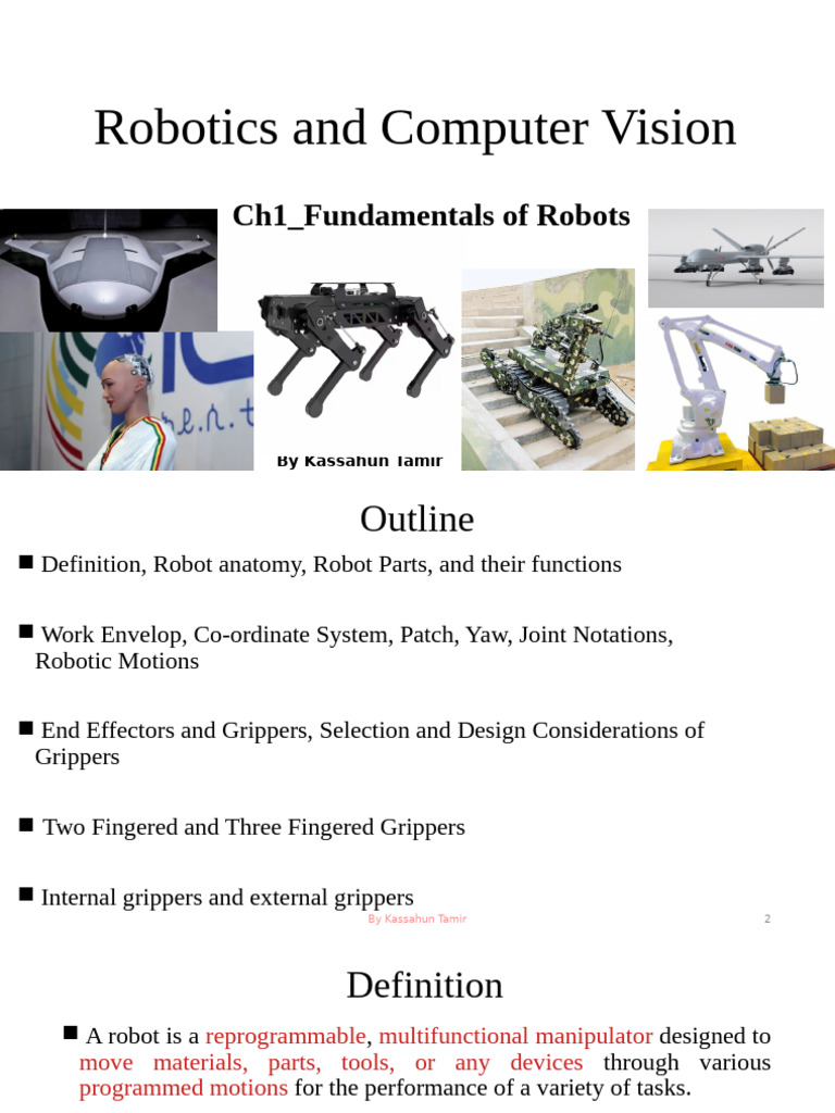 Ch1 - Lec1 - Fundamentals of Robot | PDF | Robotics | Mechanical ...