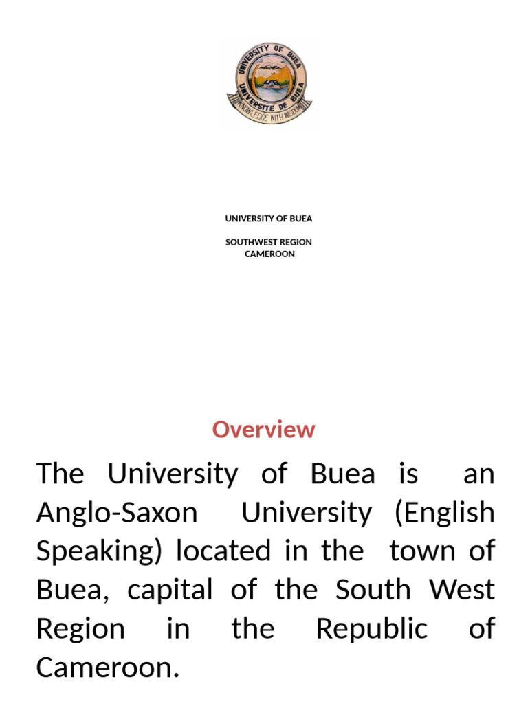 University of Buea | PDF | University | Libraries