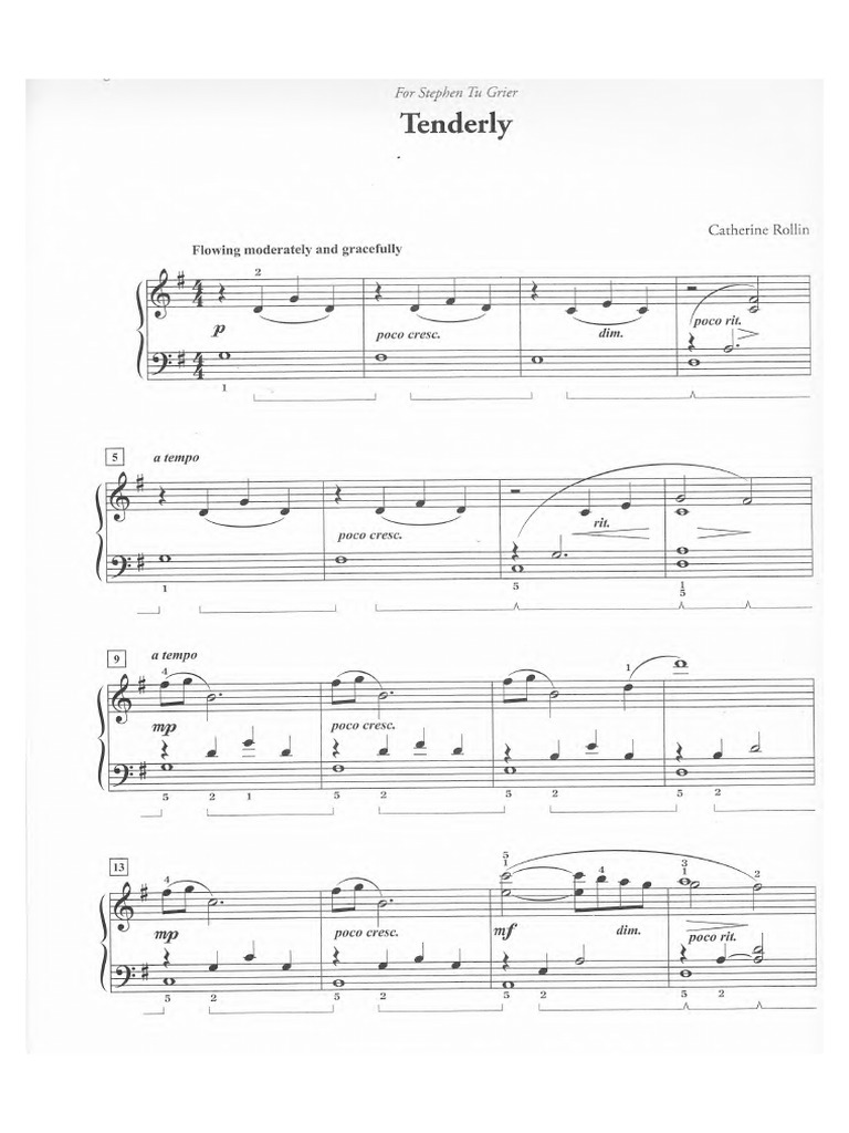 Catherine Rollin - Tenderly Piano | PDF