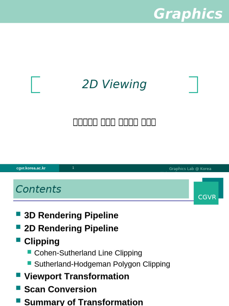 05 Viewing 2 D | PDF | 2 D Computer Graphics | 3 D Computer Graphics