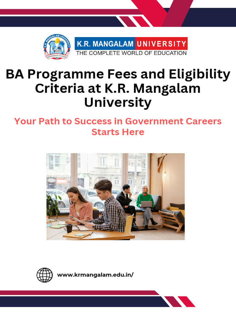 BA Programme Fees and Eligibility Criteria at K.R. Mangalam University ...