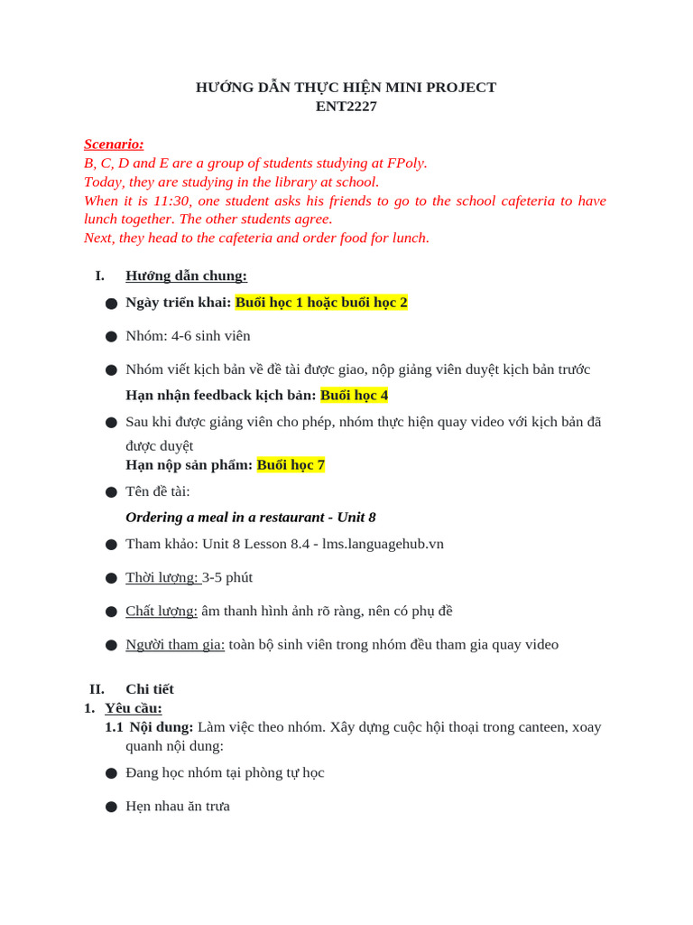 (Student) ENT2227 Mini-Project | PDF
