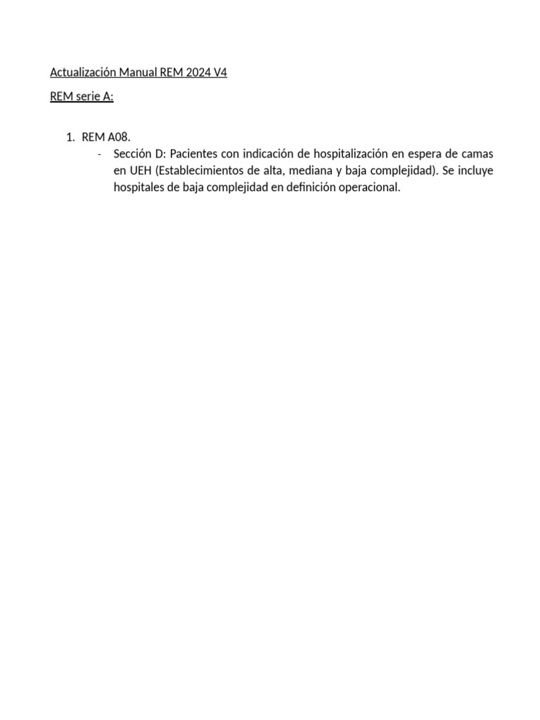 Actualizacion Manual REM 2024 V5 | PDF