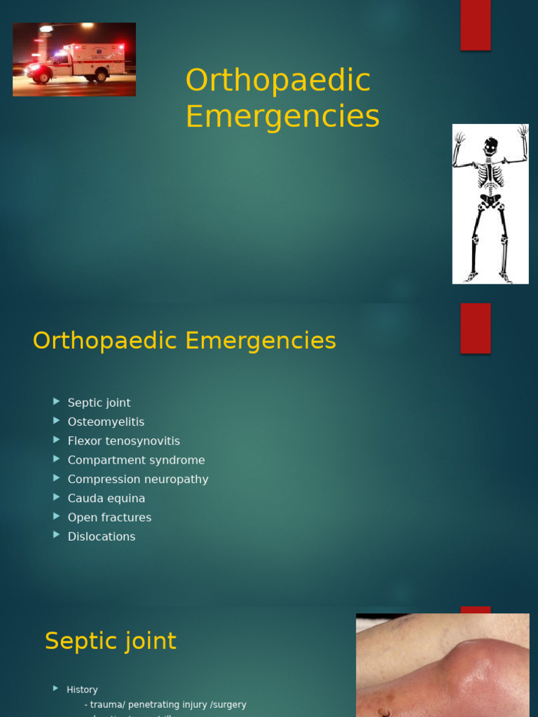 Orthopaedic Emergencies | PDF | Musculoskeletal Disorders | Diseases ...