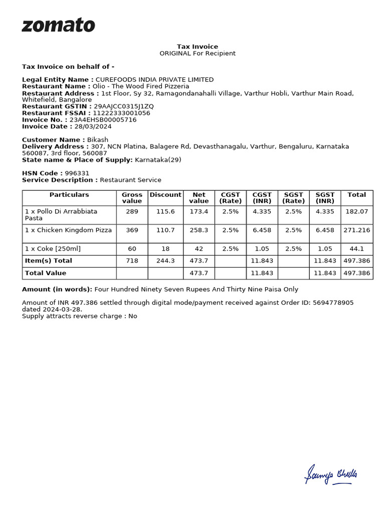 Order_Invoice5694778905 | PDF | Government Finances | Economy Of India