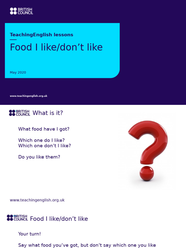 Teaching Kids Food Online Powerpoint | PDF