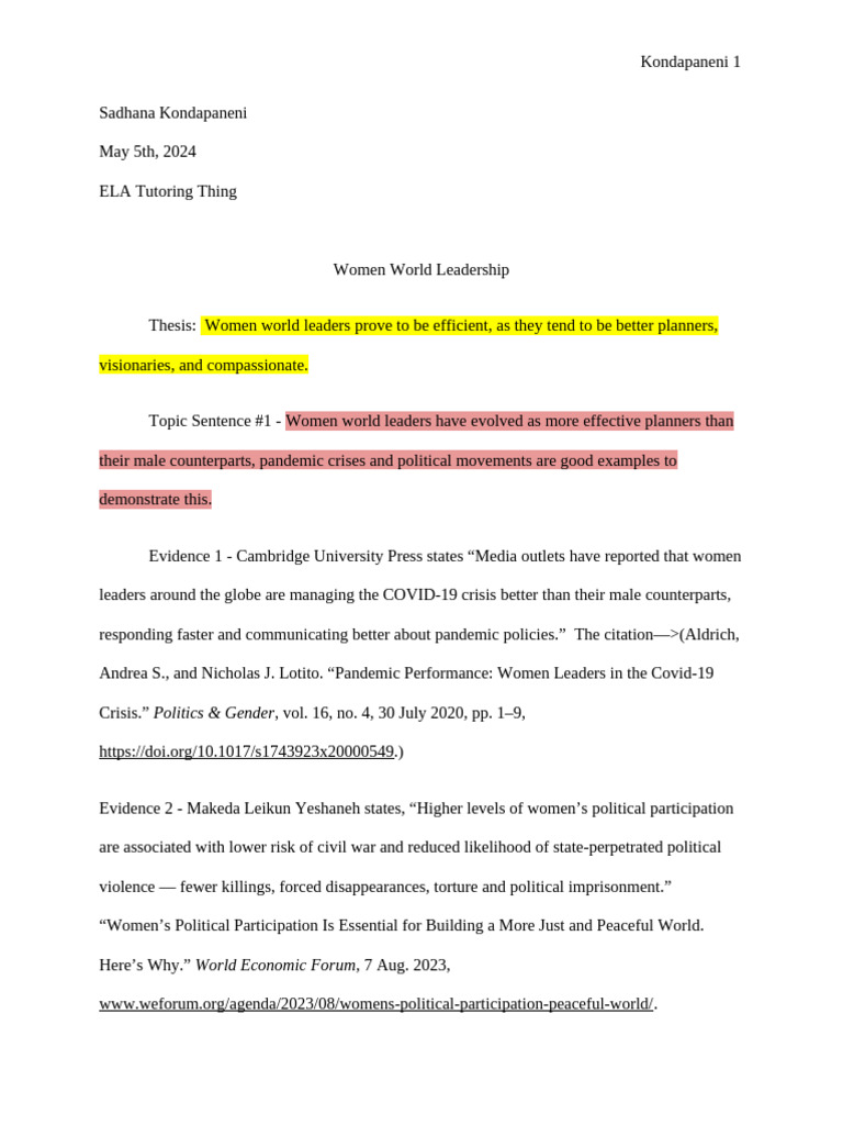 ELA Analysis - World Leadership | PDF | Equality Rights | Identity Politics