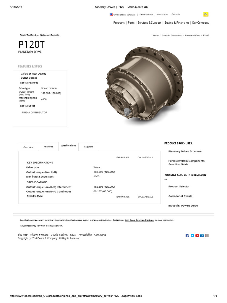 Planetary Drives - P120T - John Deere US | PDF | Land Vehicles | Vehicles