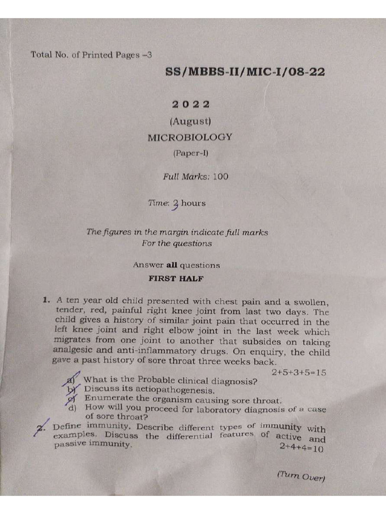 Microbiology PYQ Supplementary | PDF