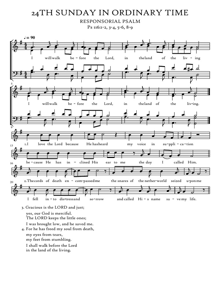Psalm 116 for 24th Sunday Ordinary Time | PDF | Old Testament Books ...