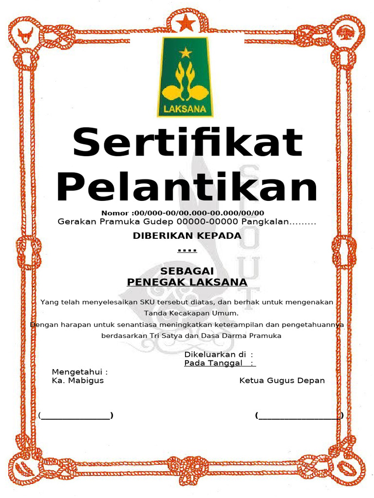 Sertifikat Penegak Laksana | PDF